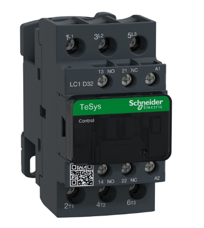 CONTACTOR POTENCIA MAGNETICO 3P 32A AC3 BOB 220VAC 1NA+1NC TESYS D ...